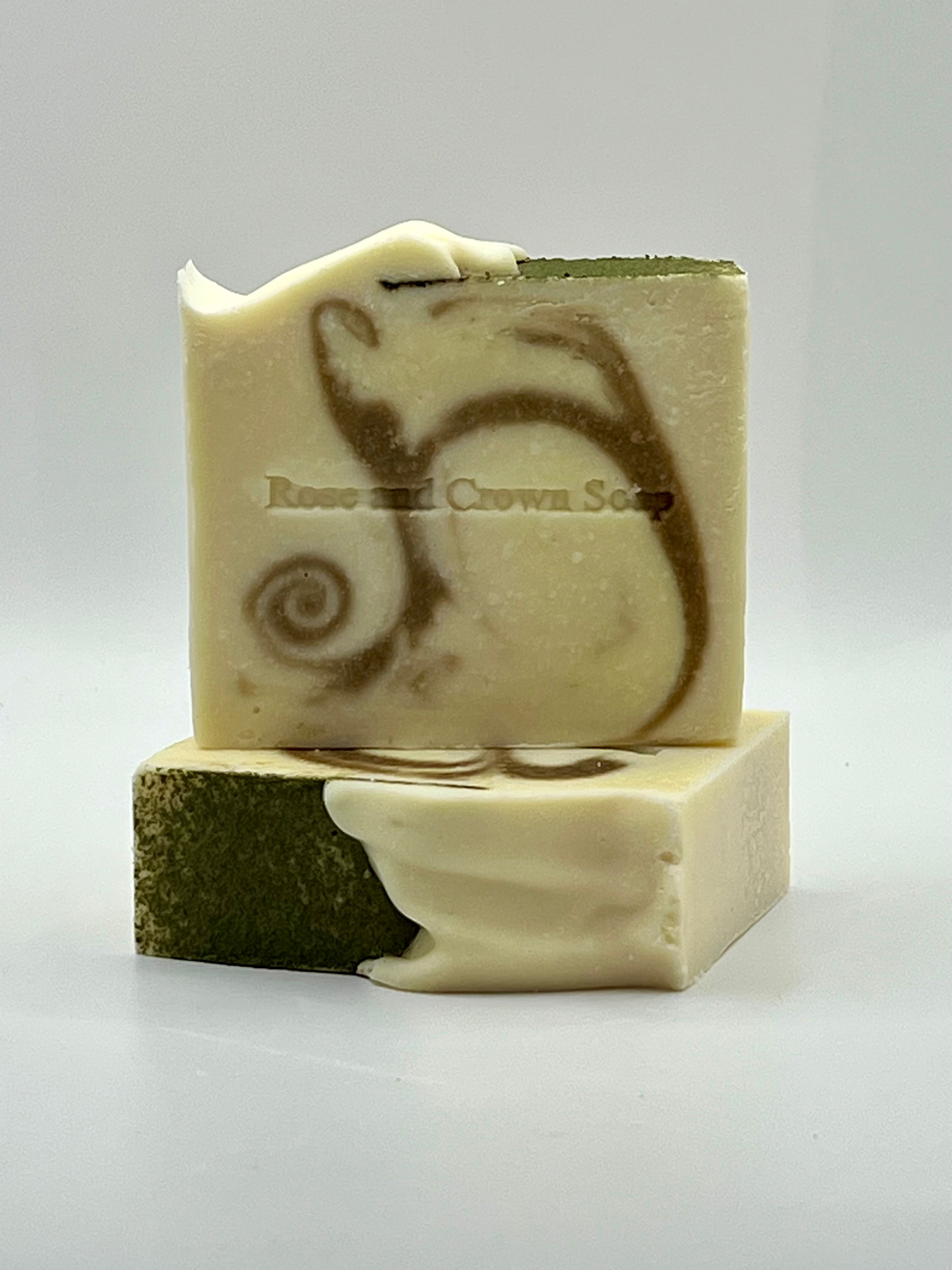 Bergamot & Matcha Tallow Facial Bar – Rose and Crown Soap